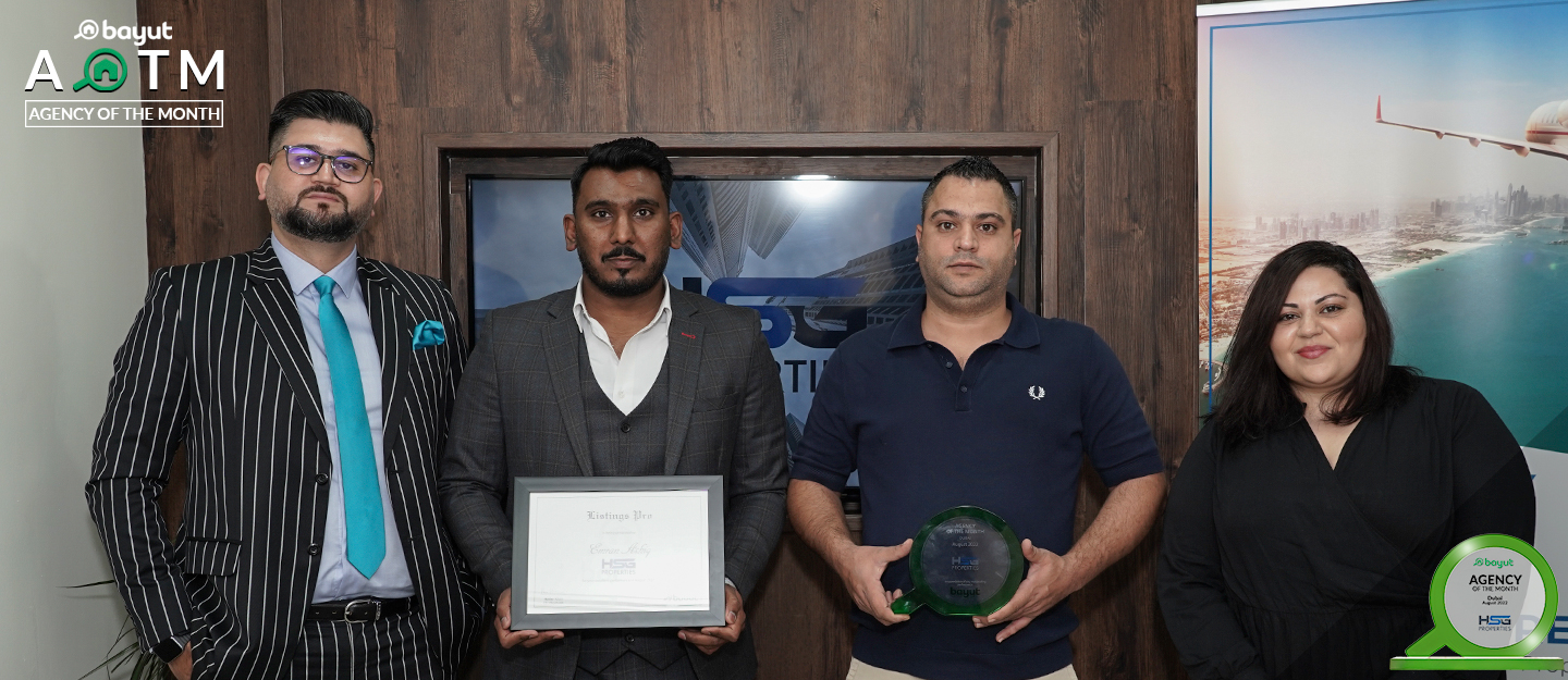 Agency of the Month from Dubai for August 2022: Congratulations, HSG Properties LLC